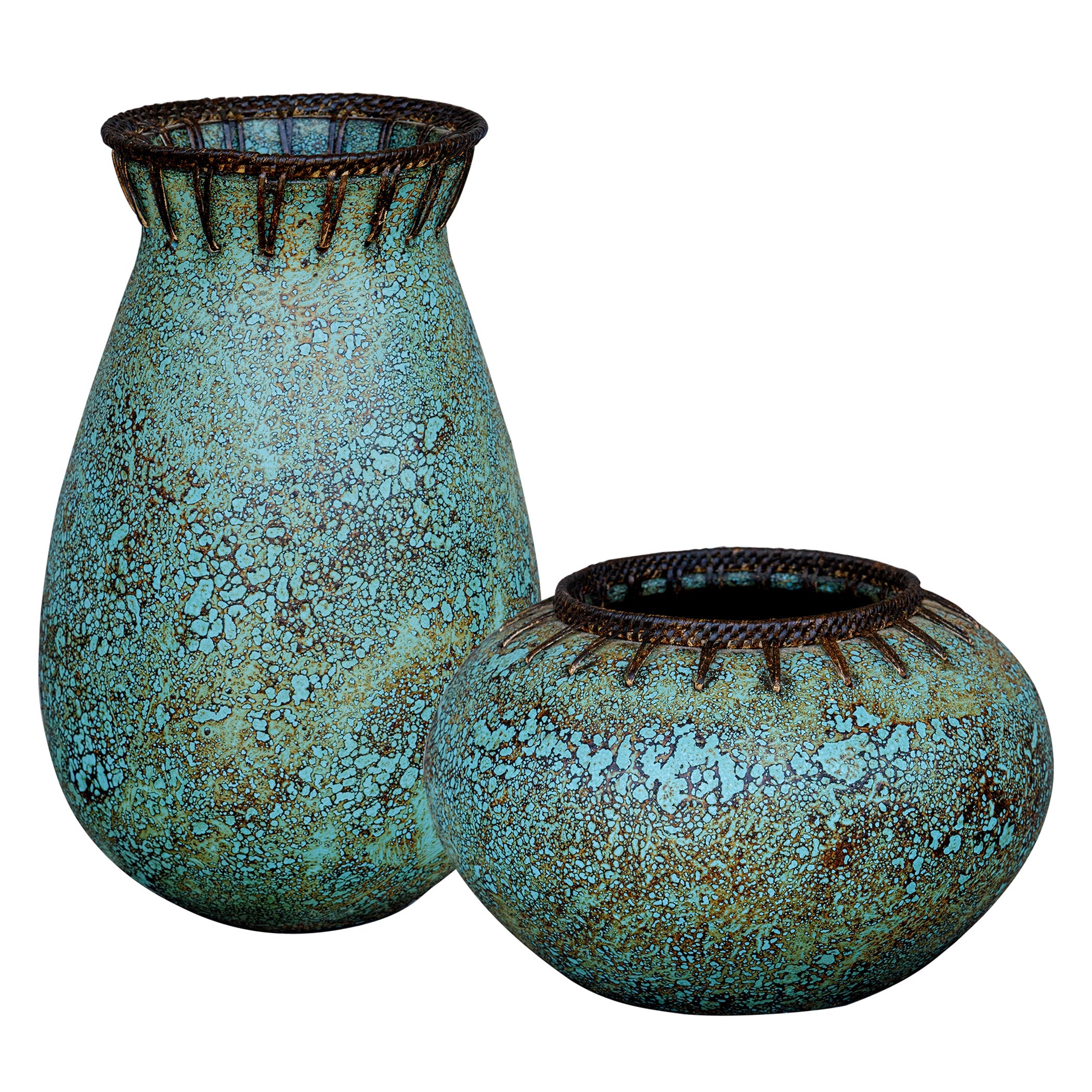 Uttermost Bisbee Turquoise Vases, S/2 – Ashley Homestore Furniture