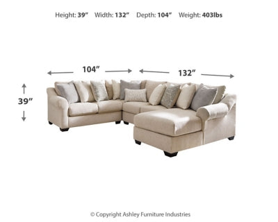 Carnaby 4 Piece Sectional with Chaise – Ashley Homestore Furniture
